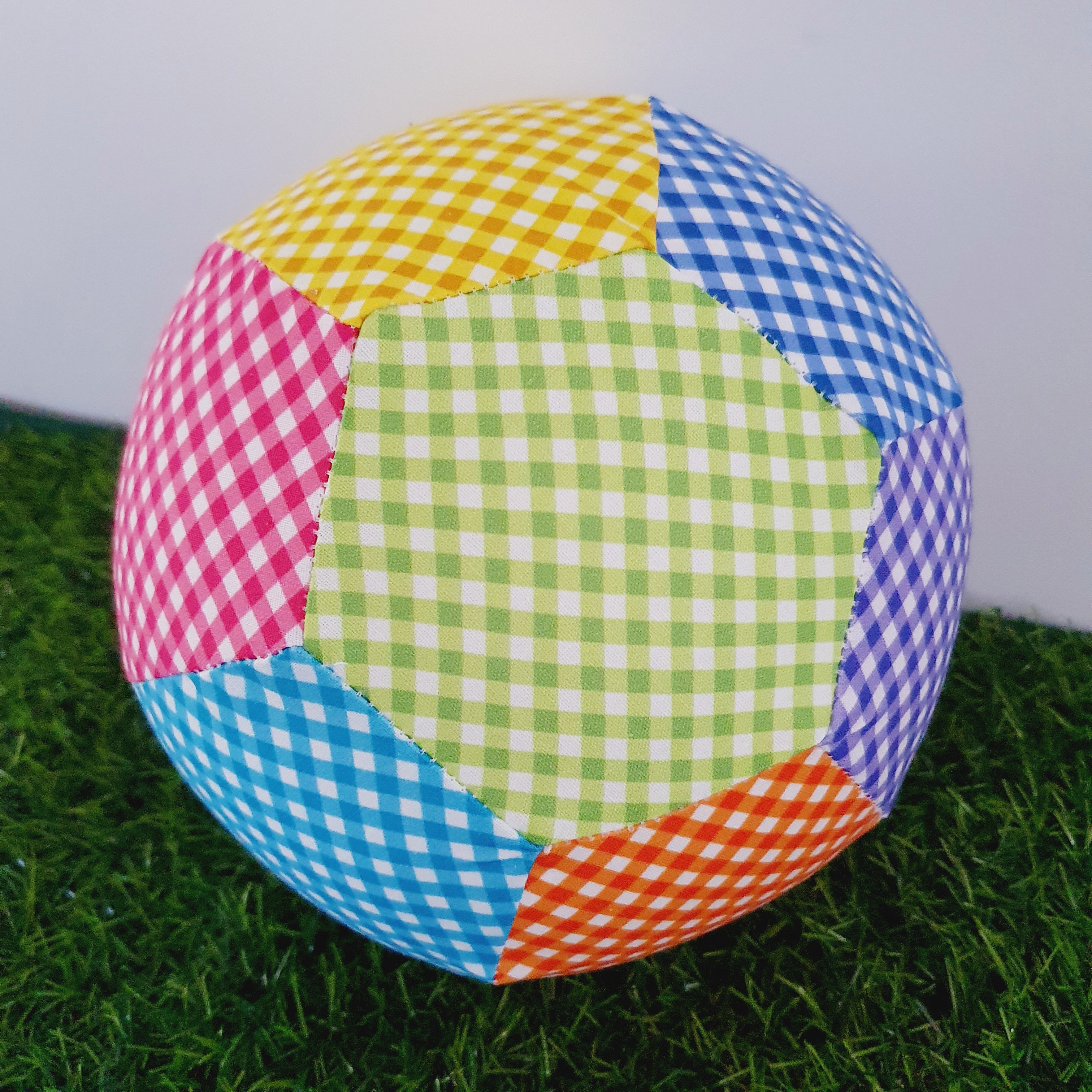 COLOURFUL GINGHAM Balloon Ball Cover - Balloon Balls - Sensory Baby ...