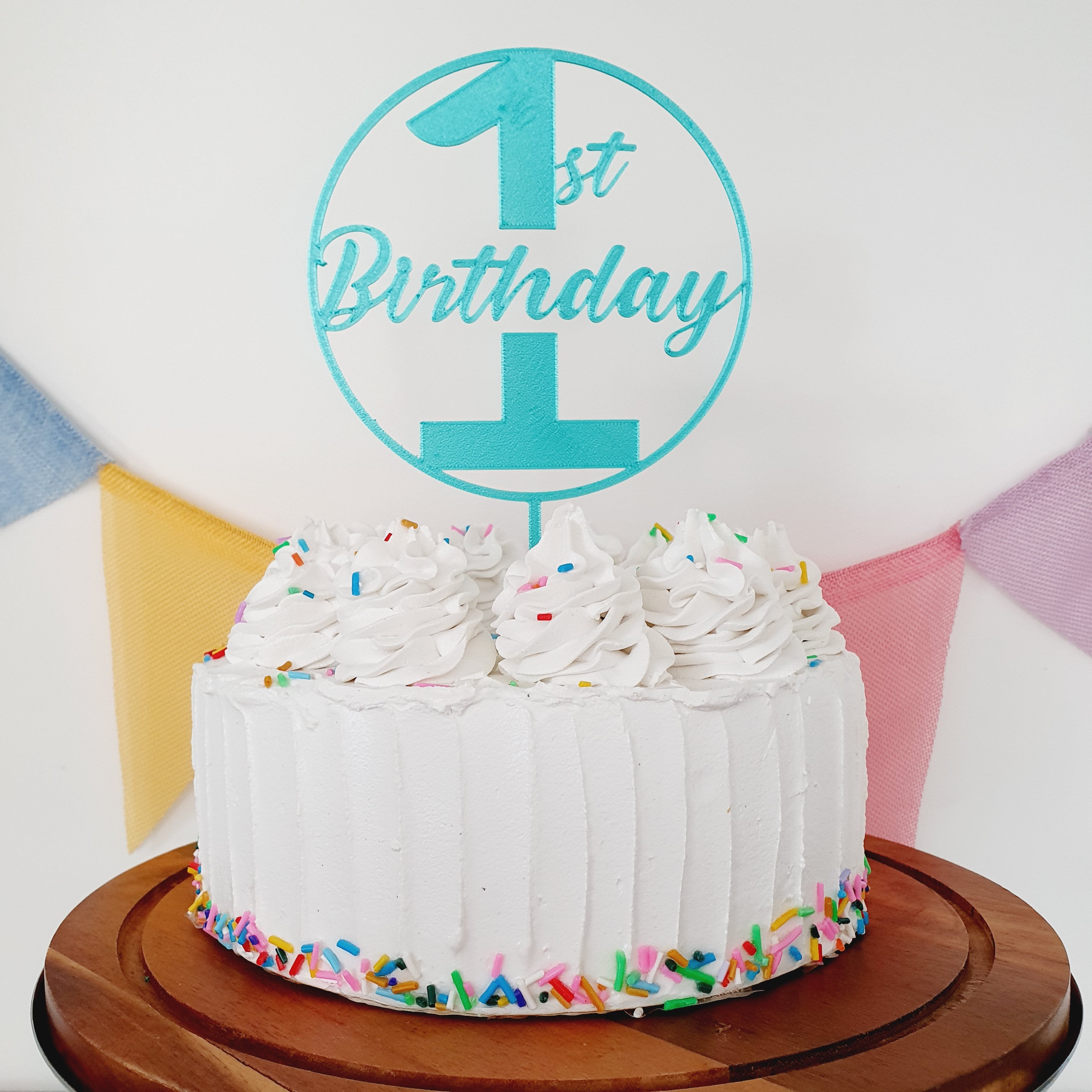 1st Birthday Cake Topper - Jade Green – Playtime Threads AU